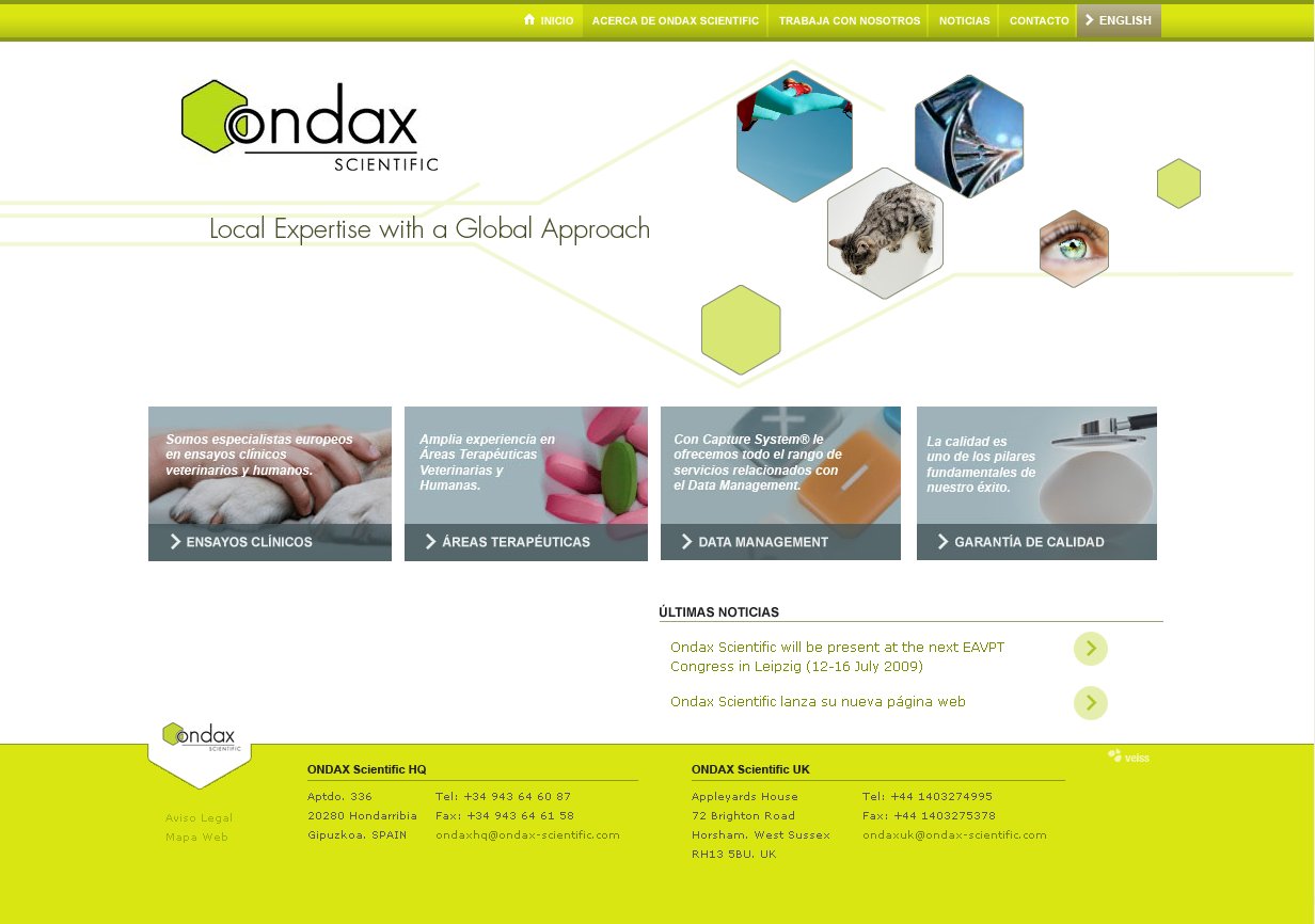 ONDAX Scientific Presenta Su Nueva Web | Blog Veiss
