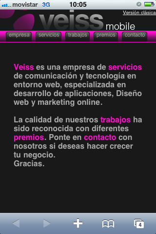 Nueva Versión De Www.veiss.com Para IPhone | Veiss